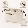 2 Piece Canvas Cosmetic Storage Bag Set, Drawstring Makeup Organizer ...