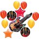 Guitar Rock On Rock Star Birthday Balloon Bouquet Decorations - Walmart.com