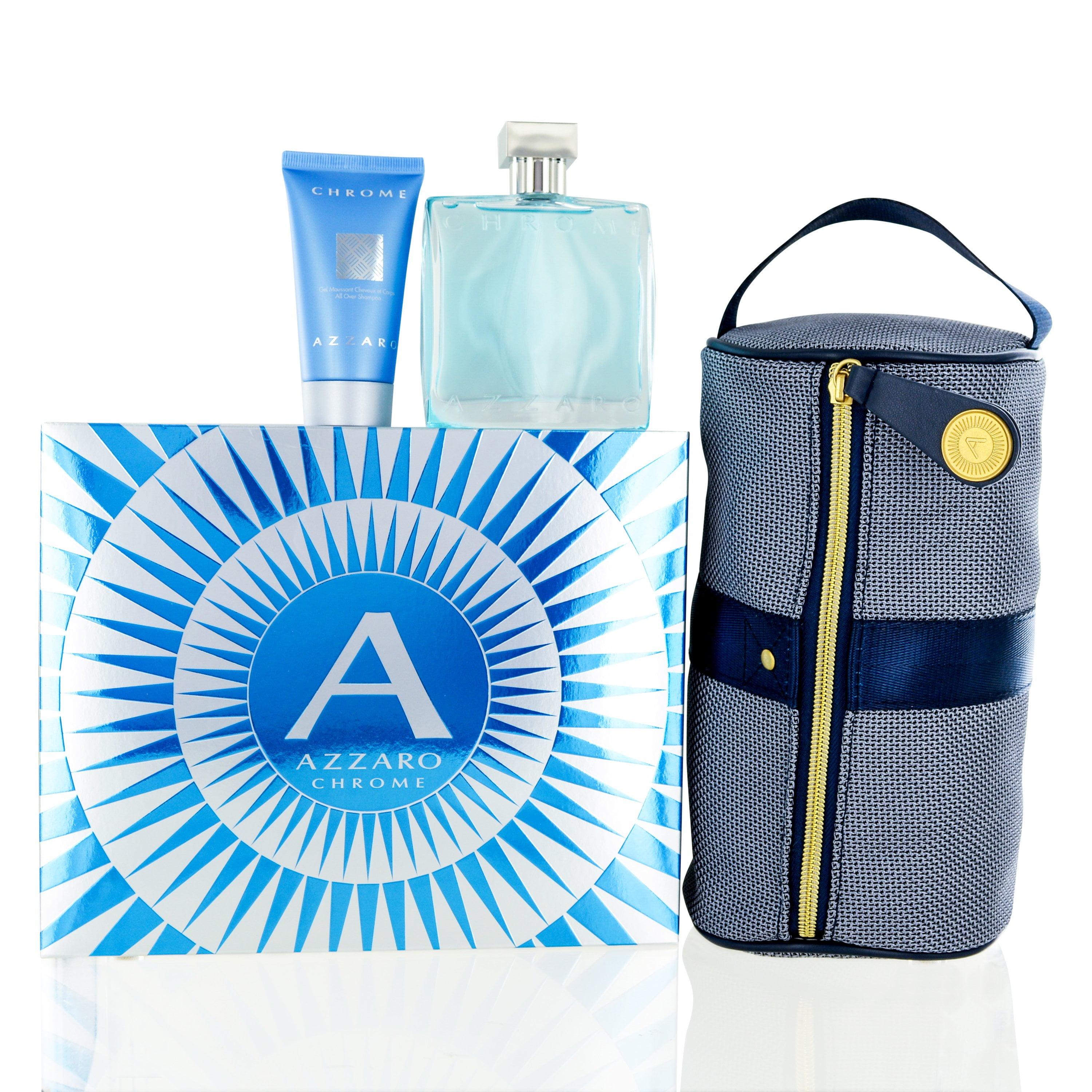 Azzaro Chrome by Azzaro 3 Piece Gift Set for Men - Walmart.com