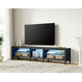 TV Stand for 85 inches Flat Screen, LED Wood Media Console Storage ...