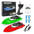 2-Pack High-Speed 2.4GHz RC Boats for Kids and Adults - 10km/h, Fast ...