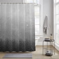 Black Gray Mosaic Shower Curtain for Bathroom, Minimalist Abstract ...
