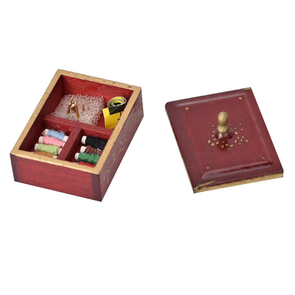 Miniatures Dolls & Miniatures Sewing box miniature Art & Collectibles ...