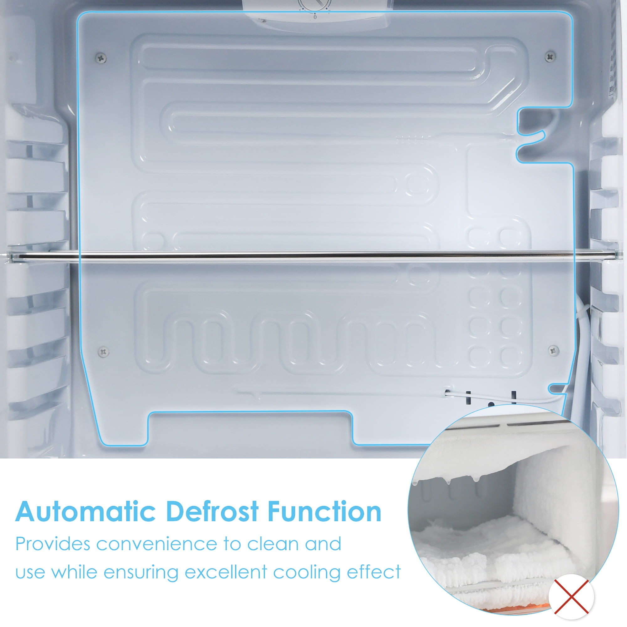 Buy Costway 2.4 Cu.Ft. Compact Refrigerator Reversible Door Auto ...