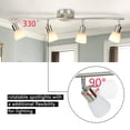 DingLiLighting 4-Light Ceiling LED Fixtures, Flexible Heads, Nickel ...