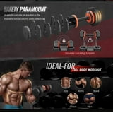 25 lb Dumbbells, Seizeen Single Adjustable Dumbbells Set, Free Weights ...