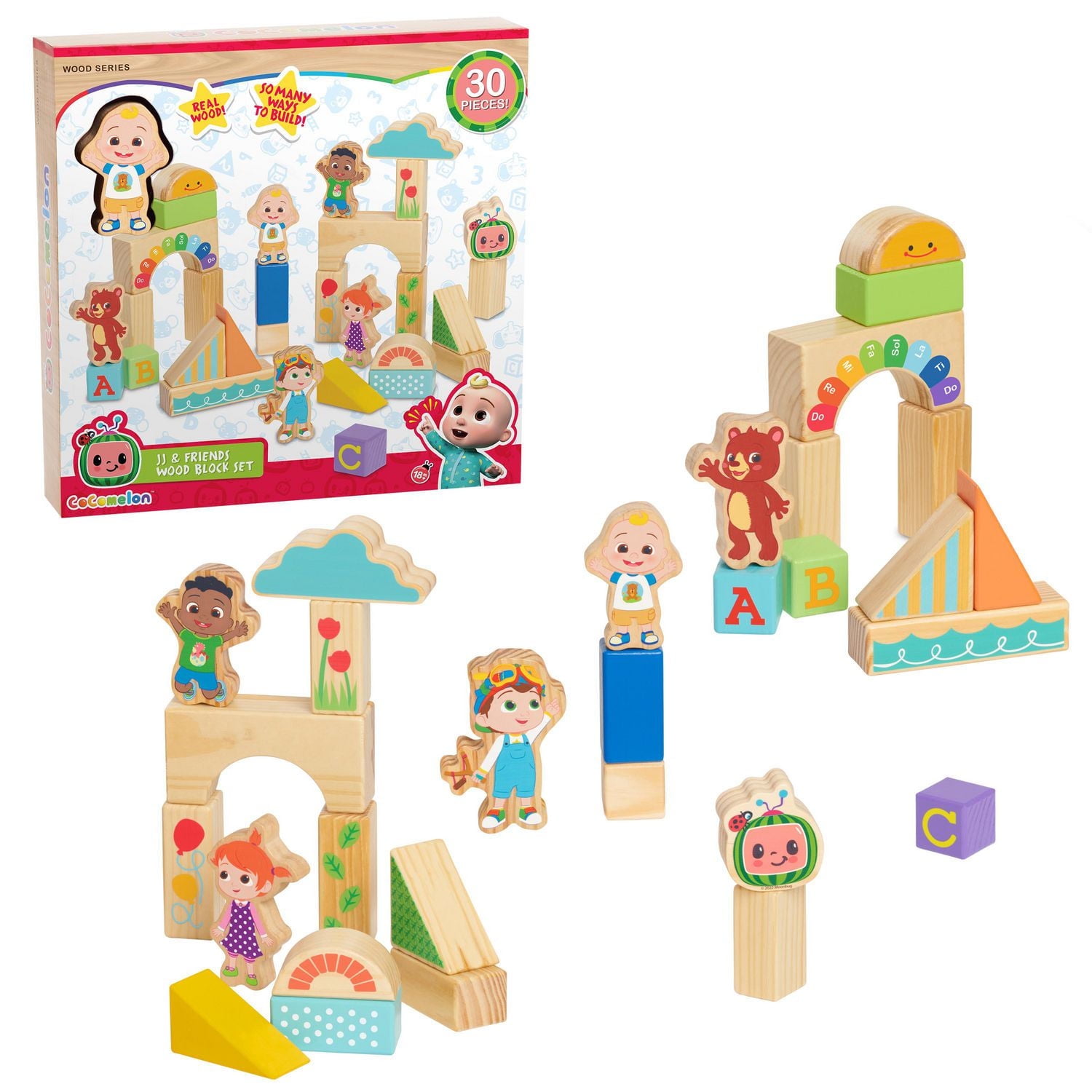 Click here for Cocomelon Jj & Friends Wood Block Set  30-Pieces... prices