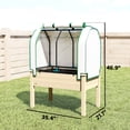 Raised Garden Bed with PE Greenhouse Cover Outdoor Planter Box for ...