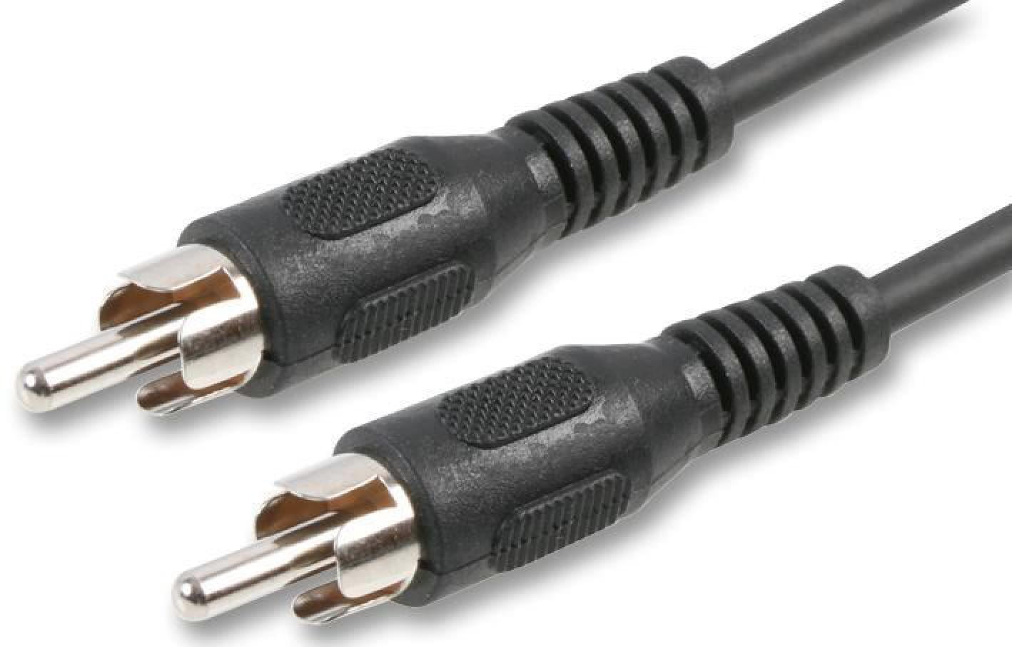 PRO SIGNAL - Phono (RCA) Male to Male Lead, 1.2m Black - Walmart.com