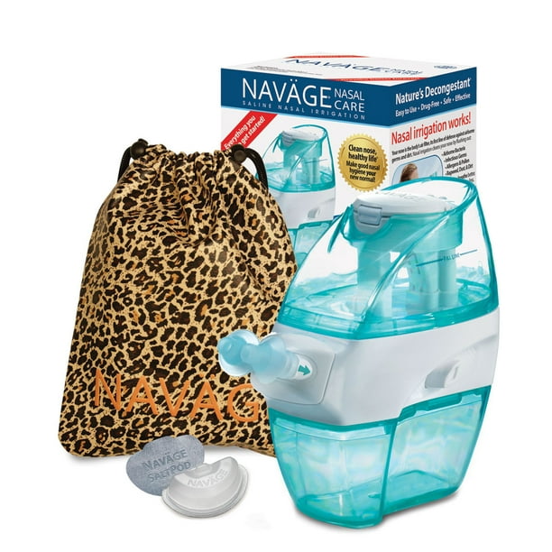 Navage Nasal Care TRAVEL Bundle: Navage Nose Cleaner, Leopard Travel ...
