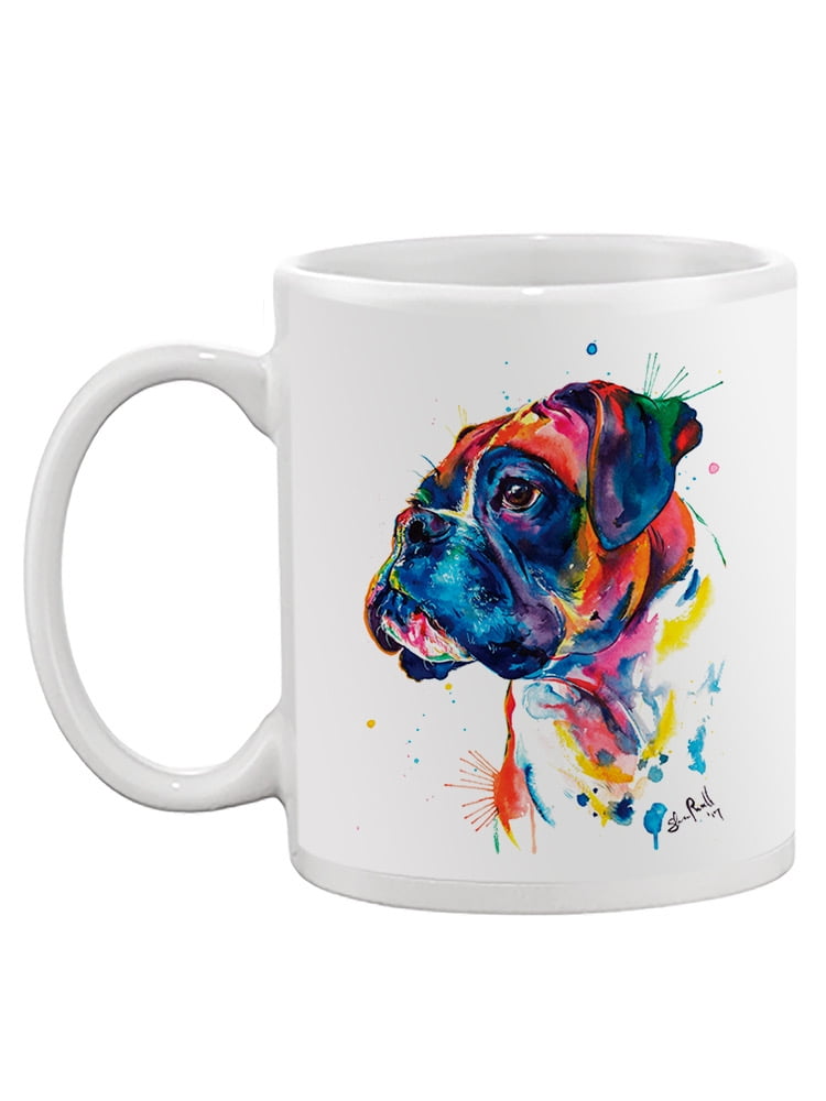 Pastell Colorful Boxer Dog Mug - Weekday Best Designs, 15 oz Ceramic ...