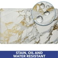 SoHome Cozy Living Modern Marble Anti-Fatigue Kitchen Mat, Gold/White ...