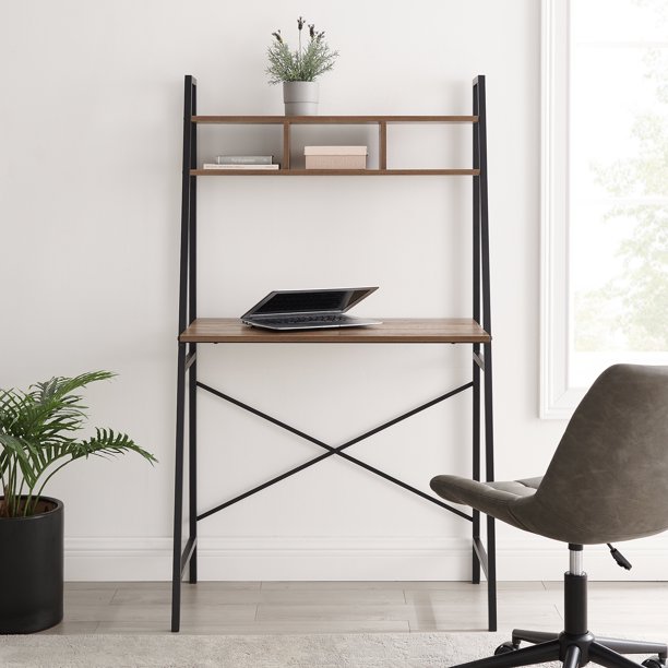 Manor Park Urban Industrial Ladder Storage Desk, Reclaimed Barnwood ...