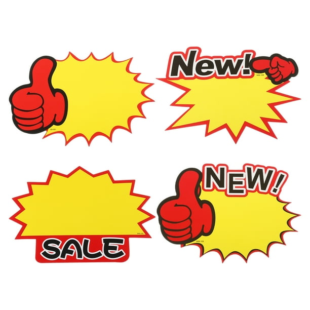 80pcs Starburst Signs, 7x5.5in Blank Star Burst Signs Price Tag ...