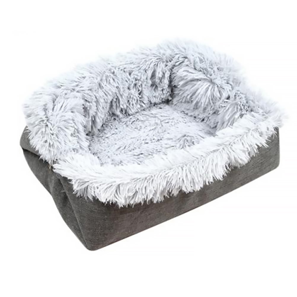 2 in 1 Plush Cat Nest Cat Folding Bed Pet Bed Cushion Warm Cat Cushion ...