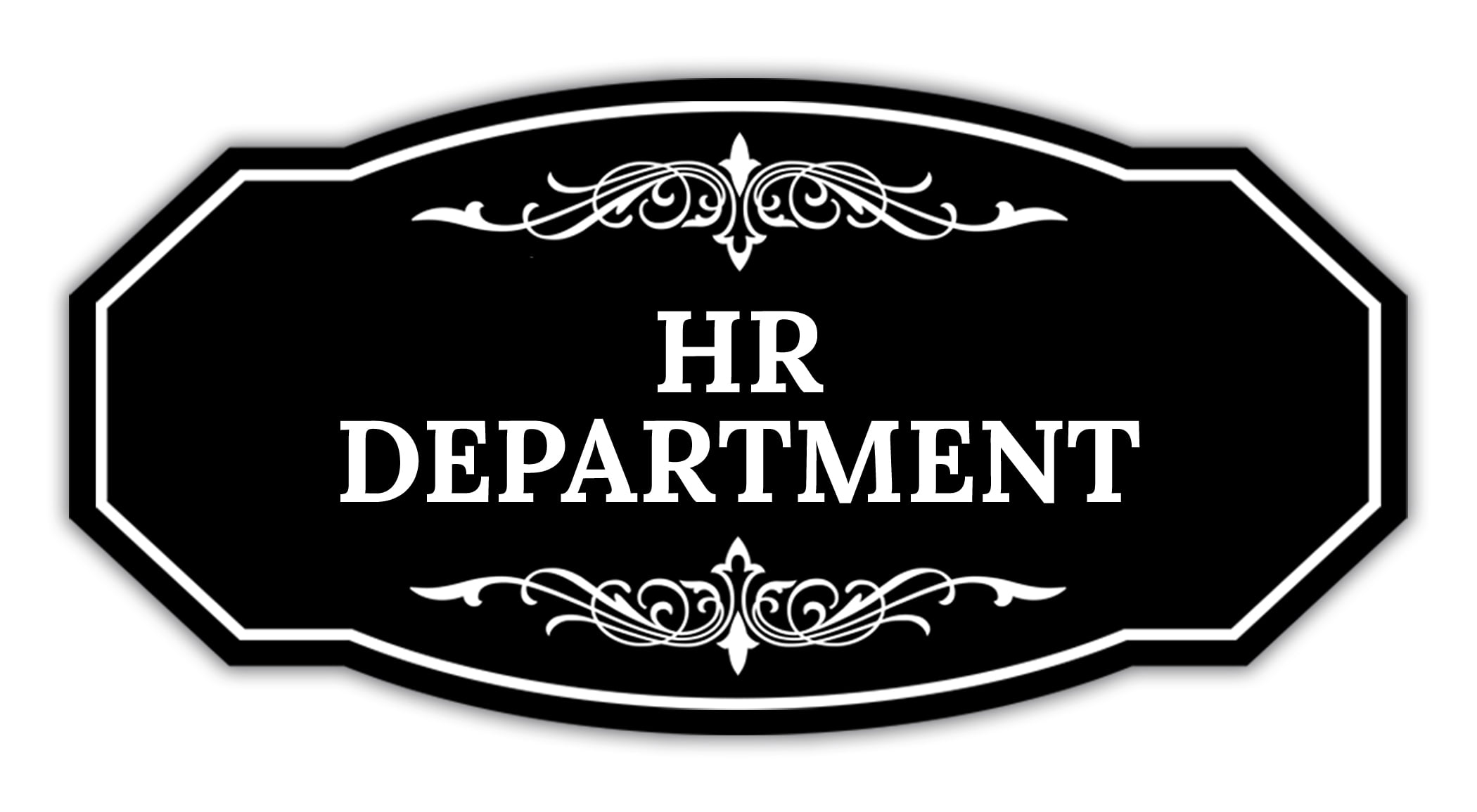 Signs ByLITA Victorian HR Department Graphic Sign (Black) - Small ...