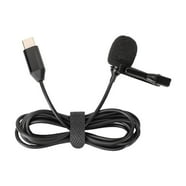 Xtreme Tech Type-C Clip-On Microphone, Built-In Wind Muff, 5ft Cable ...
