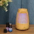 Mainstays Ultrasonic Aroma Diffuser 100ml Wood and White Cool Mist, LED ...