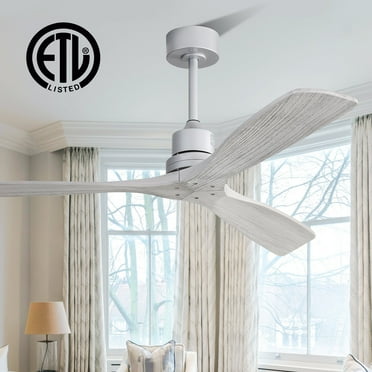 Dextrus Tropical 52-Inch Ceiling Fan with Palm Leaf Blades, LED Lights ...