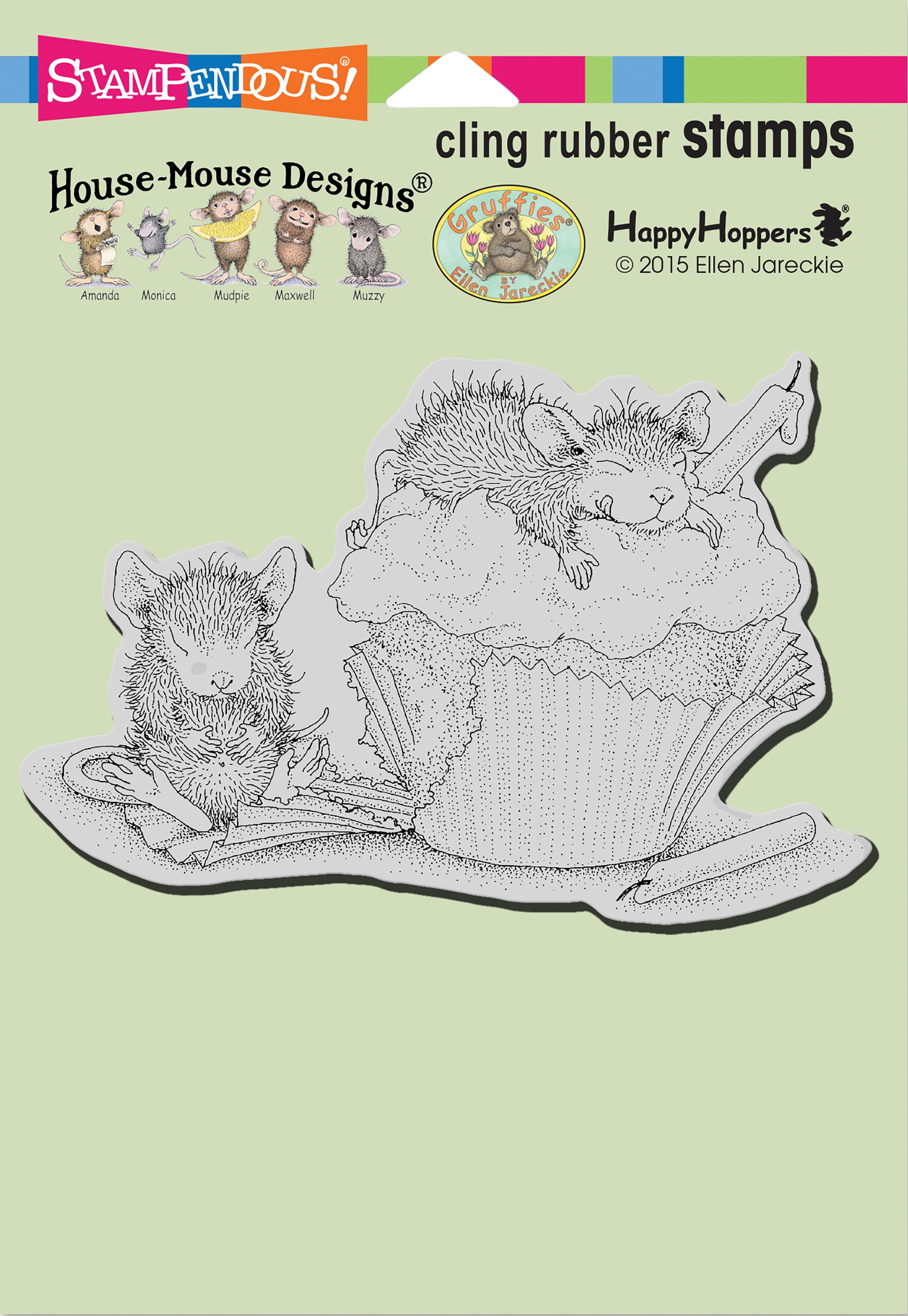 Stampendous House Mouse Cling Stamp-Cupcake Happy - Walmart.com ...