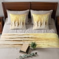 Bed Runner for Cal King Size Bed, Abstract Gold 3 Pcs Bedding Runner ...