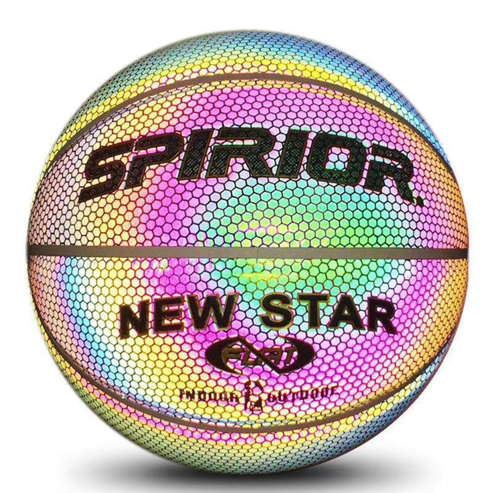 AIHOME Holographic Glowing Reflective Basketball Lighted Flash Glow ...