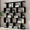 Cozy Castle Set of 2 Geometric Bookcase, S-Shaped Modern Bookshelf ...
