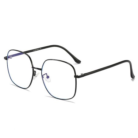 Blue Light Blocking Glasses, Metal Frame Anti Eyestrain Glasses(Black ...