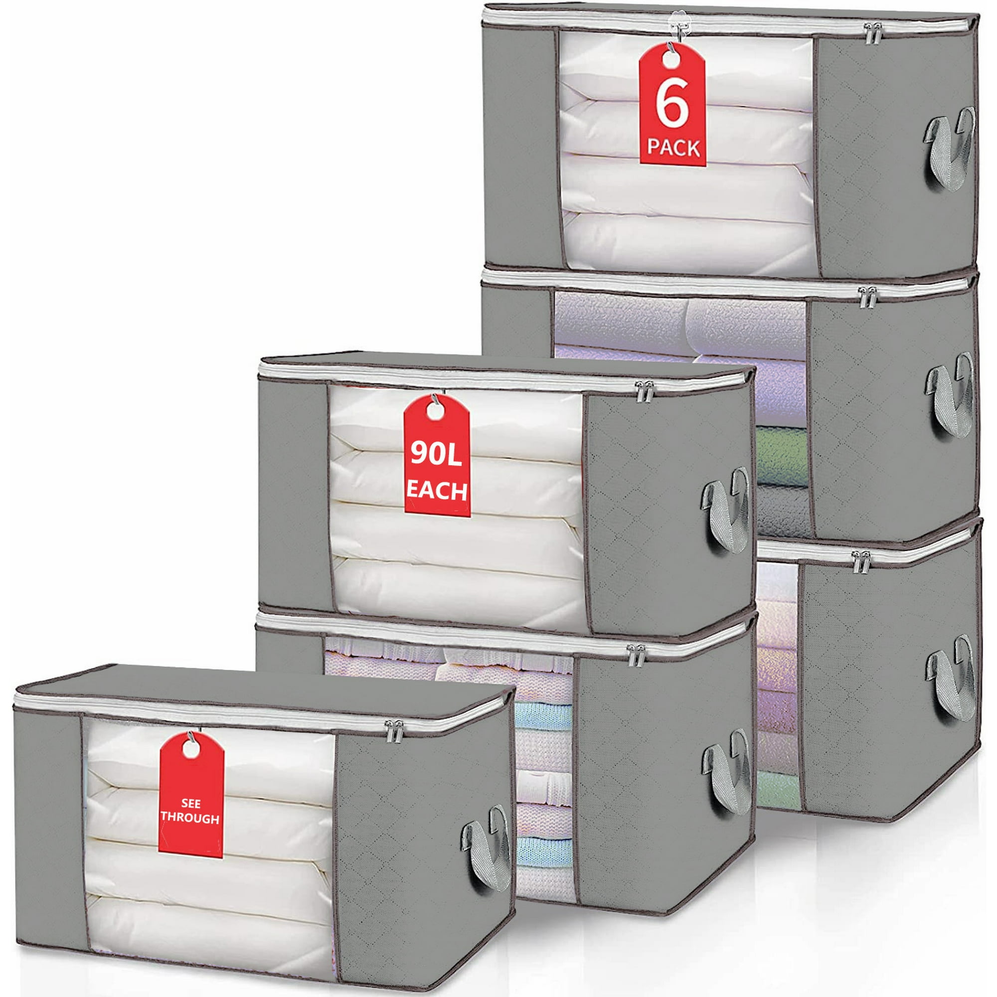 Click here for Livearty (Tm) 90l Large Storage Bags  6 Pack Cloth... prices