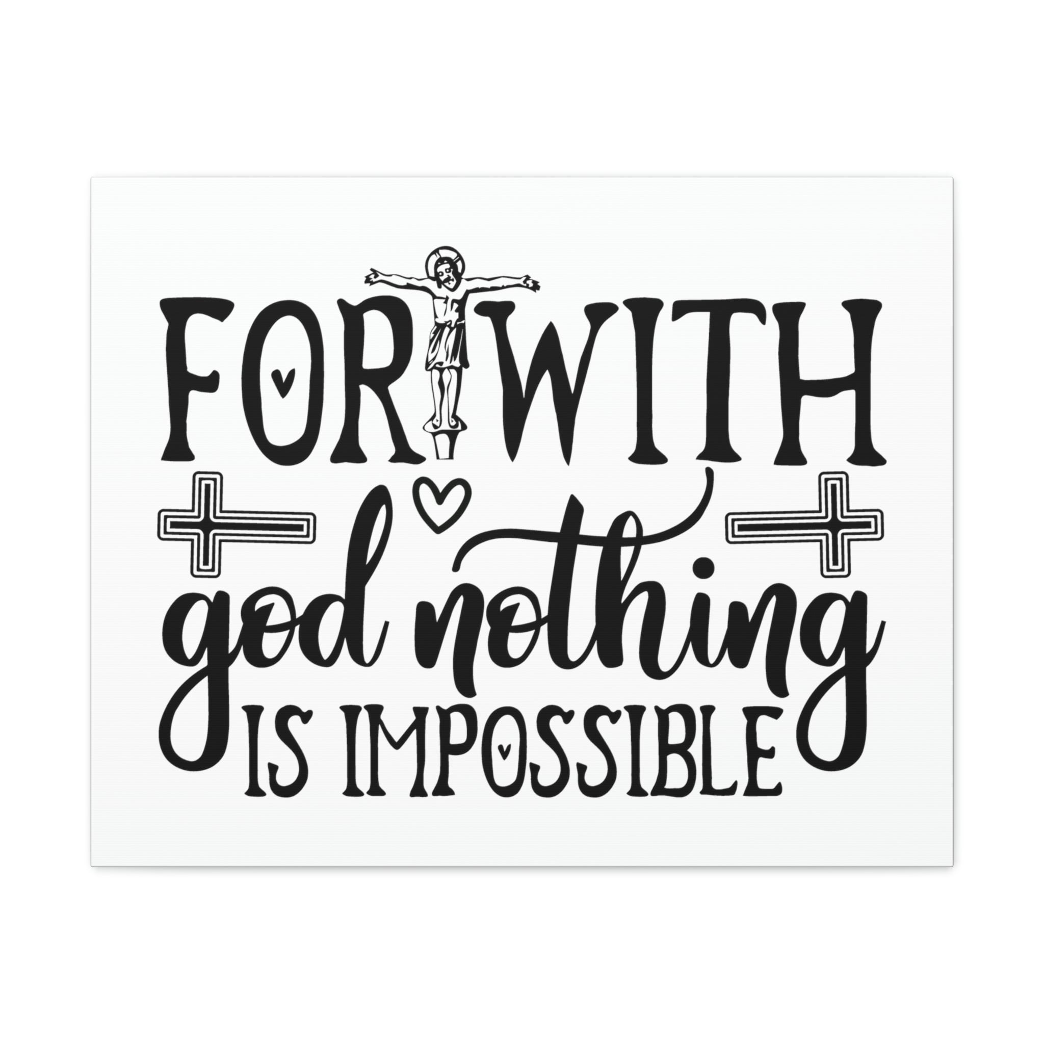 Scripture Walls With God Nothing Is Impossible Luke 1:37 Christian Wall ...