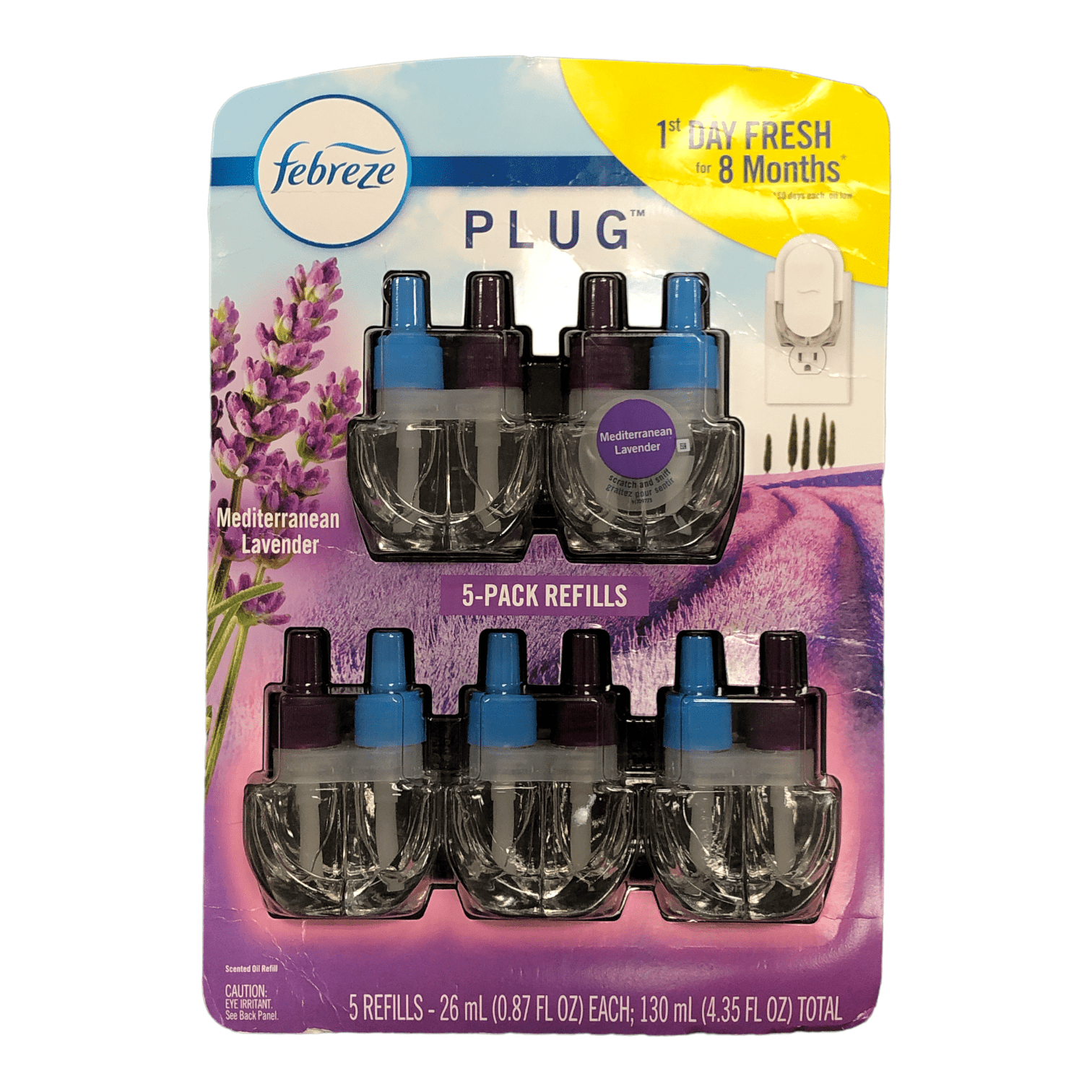 Febreze Plugs Air Freshener Refills, Mediterranean Lavender, 5 Pack ...