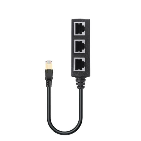 CHIKEN Rj45 Ethernet Connector Splitter 1 To 3 Sockets Internet Cable ...