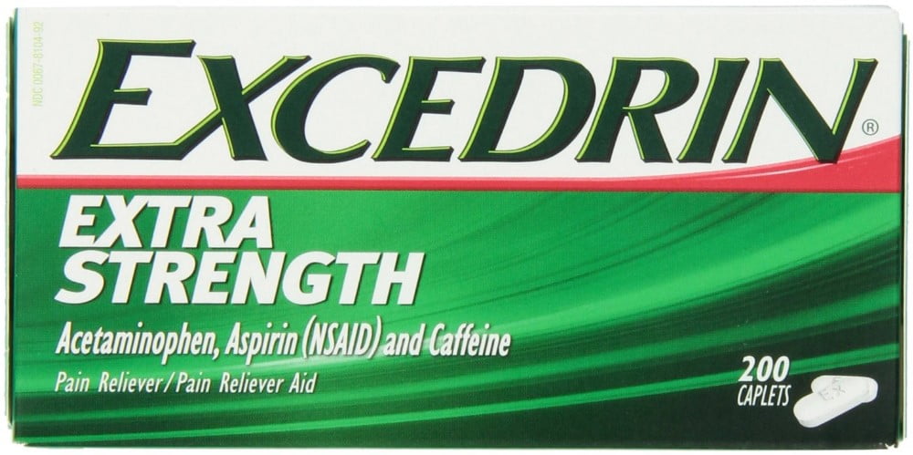 Excedrin Pain Relief Caplets, Extra Strength, 200 ea (Pack of 2 ...