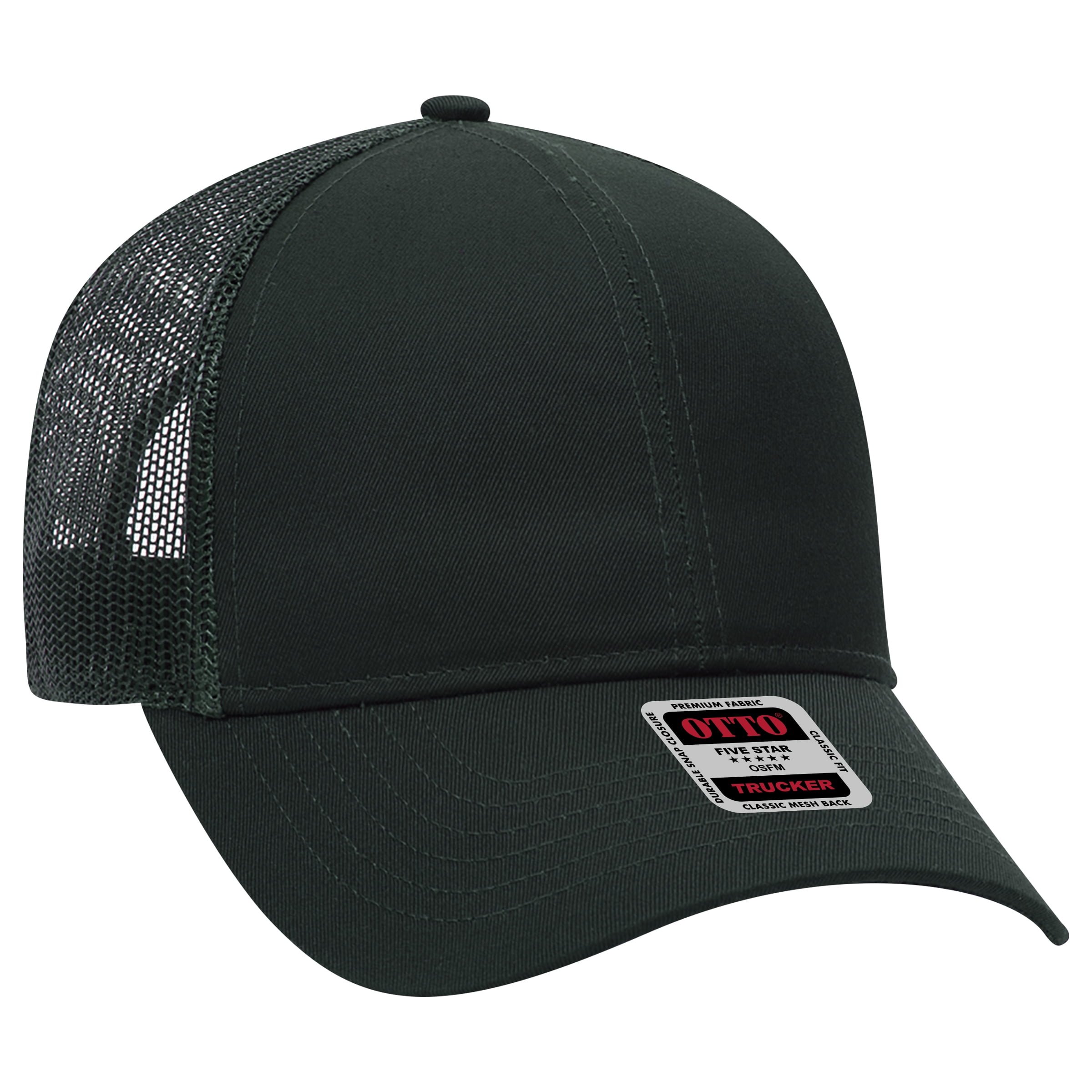 OTTO CAP 6 Panel Mid Profile Mesh Back Trucker Hat - Walmart.com
