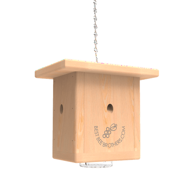 Best Bee Brothers Pine Wood Carpenter Bee Box Trap - Walmart.com