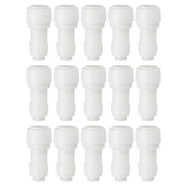 Uxcell 3/8" x 1/4" Push to Connect Tee Fittings T Shape Reducing Water Line Fitting, White ...