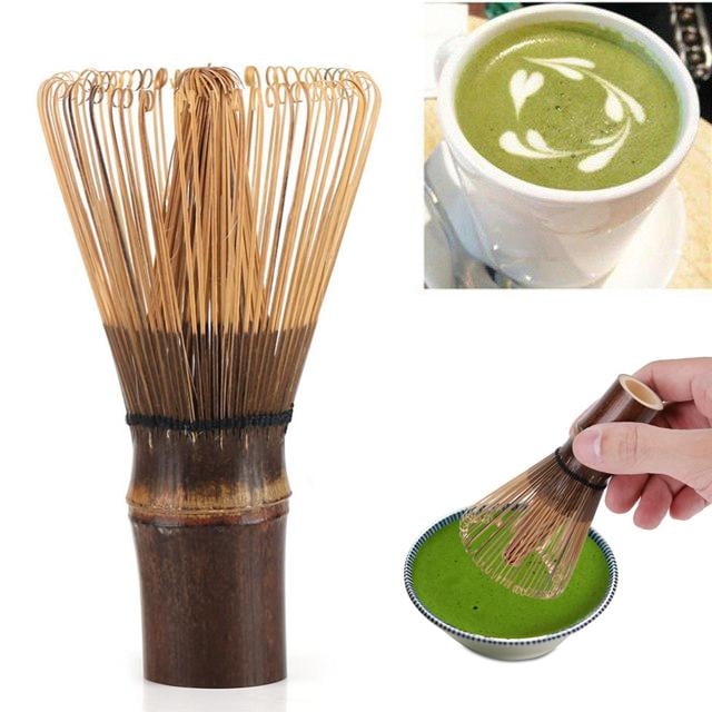 Garosa Bamboo Whisk, 80 Prongs Natural Bamboo Chasen Matcha Whisk Green ...
