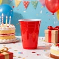 Disposable Plastic Party Cups, Red, 12oz, 100 Count, Party Cups for ...