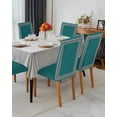 Chair Covers Set of 4, Greek Abstract Inspired Key Pattern Removable ...
