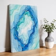 Blue Marble Canvas Wall Art for Living Room, Modern Abstract Art ...
