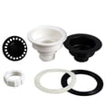 114mm Stainless Steel Flange Fits Sink Mini Basket Strainer Waste Kit ...
