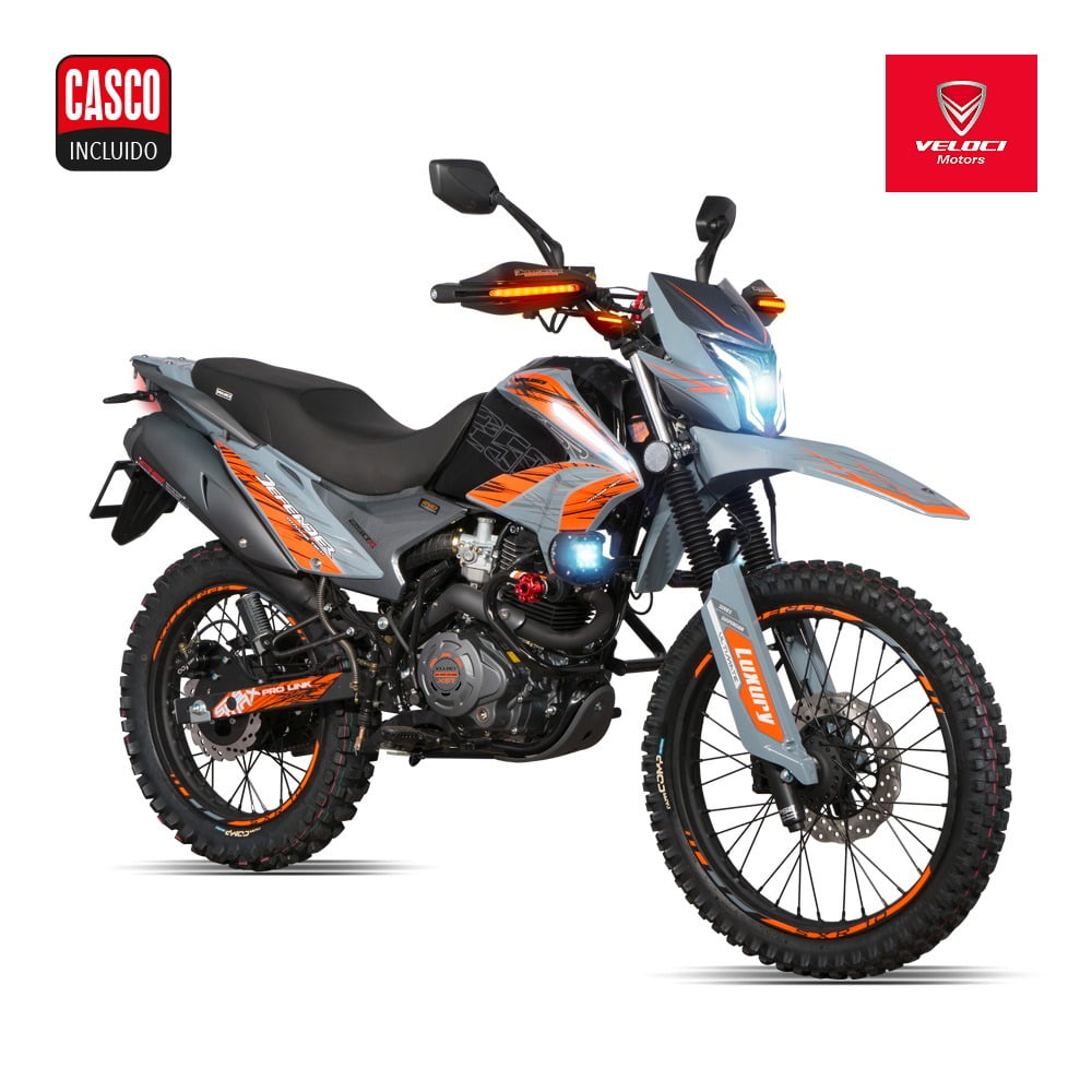 Motocicleta Doble Propósito Veloci Defender 250cc 2024 Gris | Walmart ...