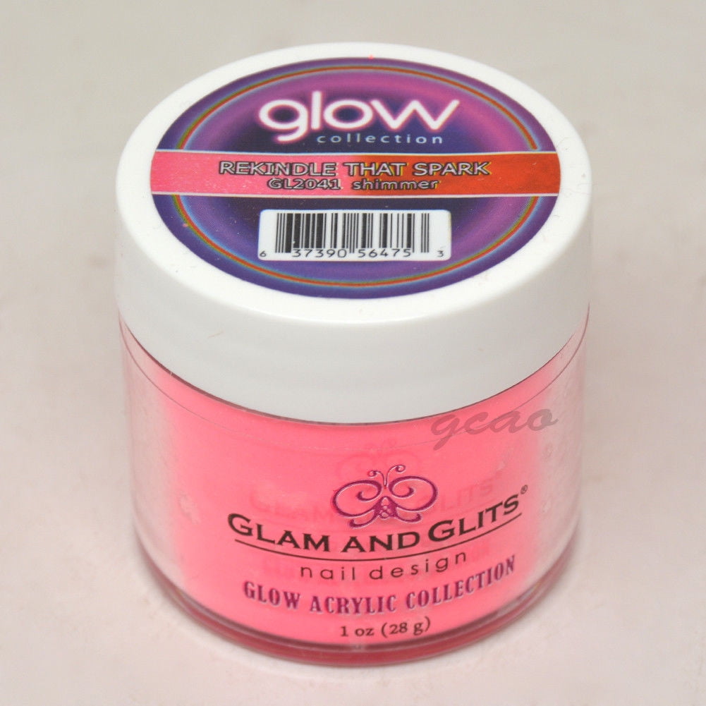 Glam and Glits GLOW ACRYLIC Glow in the Dark Dip Powder 2041 Rekindle ...