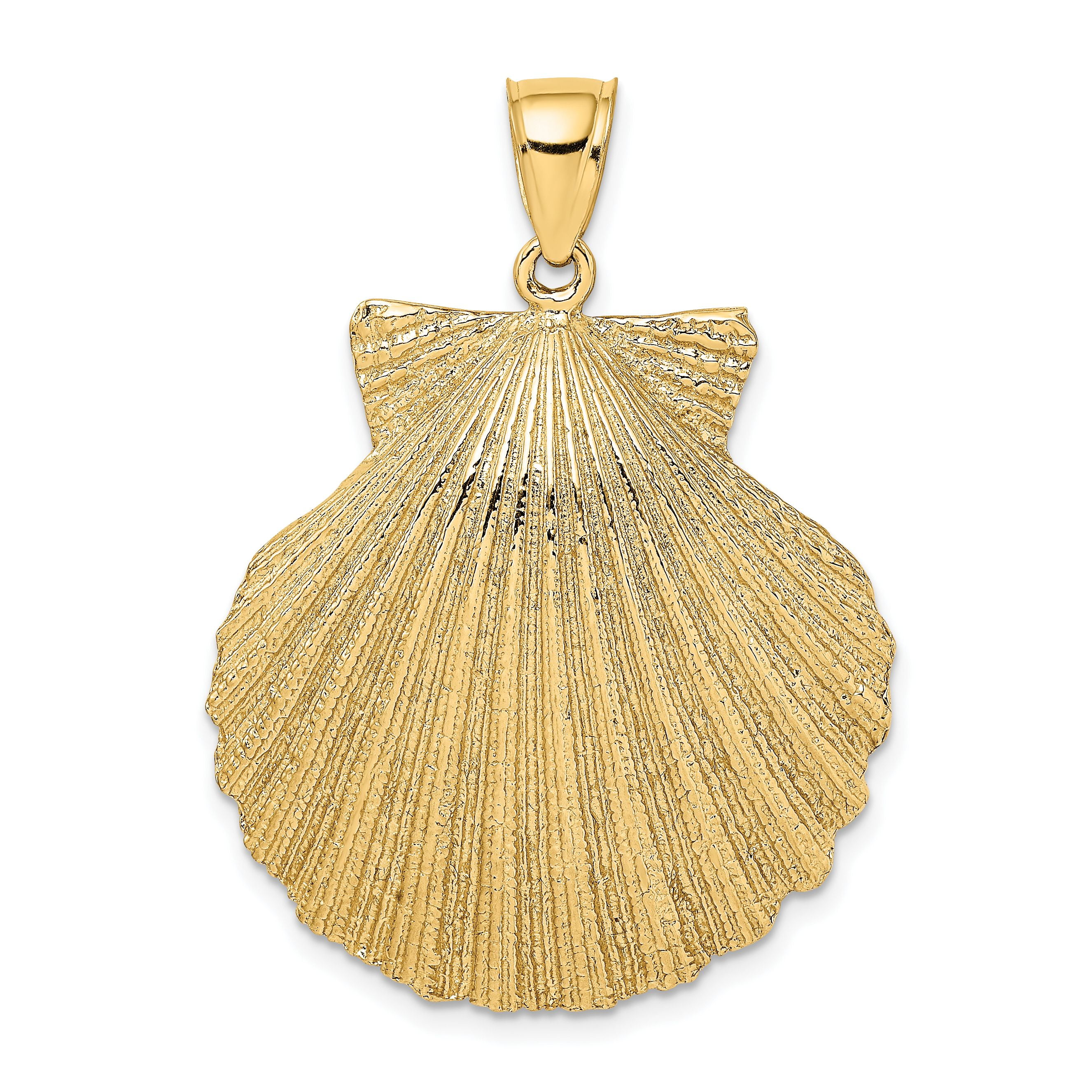 Charms Collection 14K Textured Scallop Shell Charm - Walmart.com