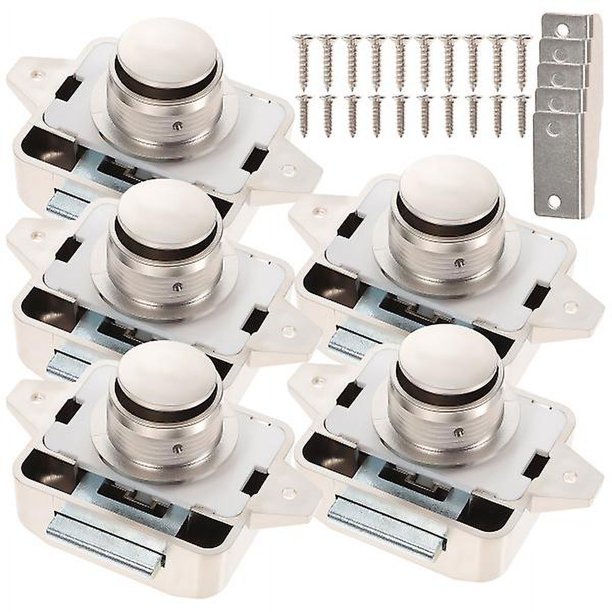 5pcs Push Button Latch Catch Push Button Lock Cupboard Door Push Button ...