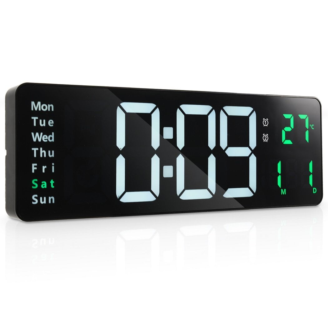 Reloj de pared digital con control remoto, reloj digital LED grande de ...