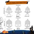 12pcs 2 style Stainless Steel color Skull Charms 201 Stainless Steel ...