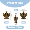120PCS 3Colors Style Pendants Angel Mixed Color 21x19x3mm Hole: 2mm ...