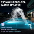 AMHOEEN 7-Color LED Swimming Pool Waterfall Fountain, Outdoor Inground ...