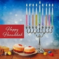 Ner Mitzvah, Colorful, Handmade Dripless Hannukah Menorah Candles ...